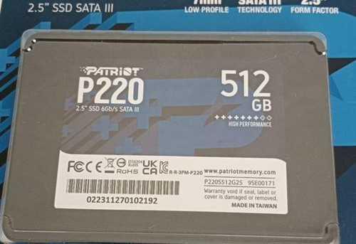 SSD Patriot P220 512GB
