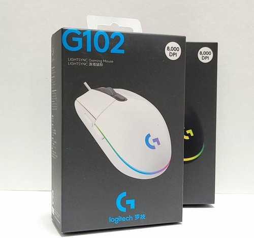Logitech G102 lightsync белый