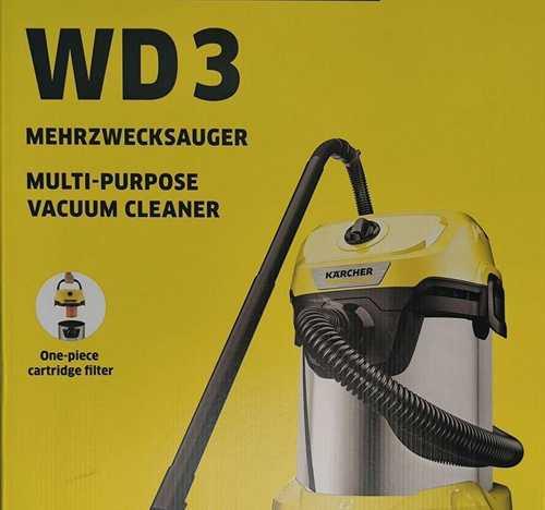 Хозяйственный пылесос karcher WD 3 S, 1000 Вт