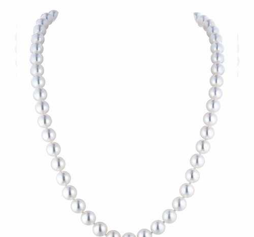 Колье Mikimoto Akoya Pearl 9 x 7mm Graduated Strand White Gold Clasp G90118V1K