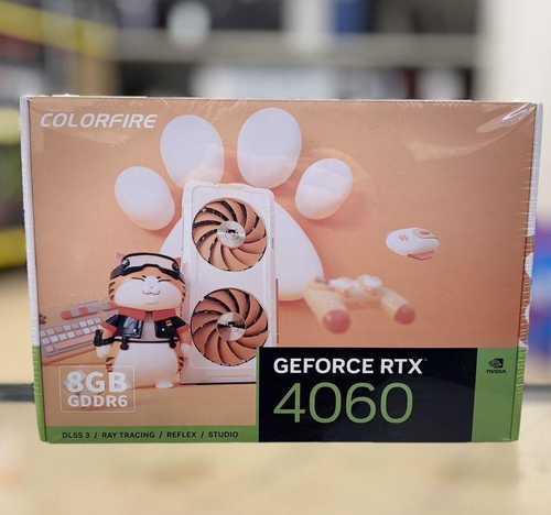 Видеокарта Colorful RTX 4060 meow-ORG 8Gb