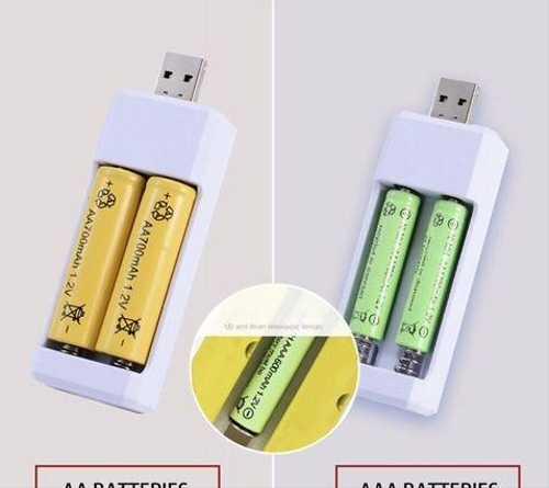 Зарядное USB устройство для аккумуляторов AAA и аа