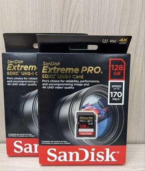 Карта памяти SD SanDisk 128gb extreme pro
