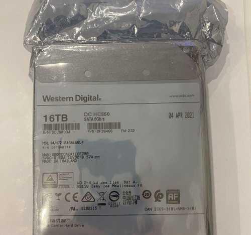 Жесткий диск western digital 16TB