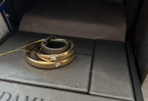 Золотые обручальные кольца damiani