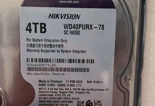 Жесткий диск WD 4тb Purple WD40purx