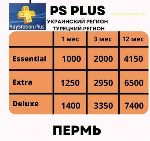 Подписка ps plus essential extra deluxe 1 3 12