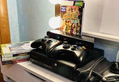 Xbox 360 E Freeboot 250 GB + Kinect + 32 игры