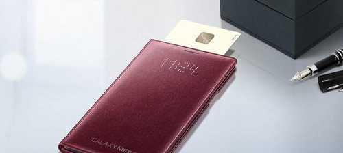 Оригинал Чехол Led Flip Wallet для Samsung Note 4