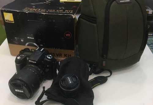 Фотоаппарат Nikon D90 18-105VRKit с двумя объектив
