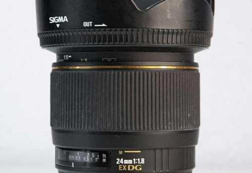 Объектив Sigma AF 24mm f/1.8 EX DG macro Nikon F