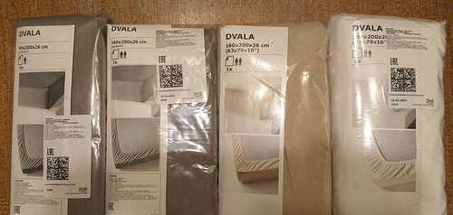 Простыни IKEA двала 90/140/160/180*200-сер/беж/бел