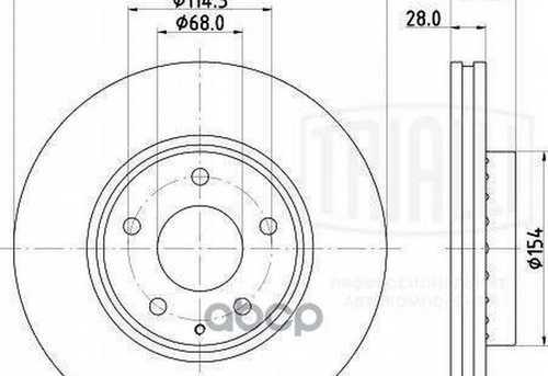 Диск тормозной Mazda CX-5 11-17-, 6 12- перед