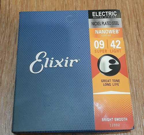 Струны Elixir 9-42 для Гитары (Оригинал, чек)