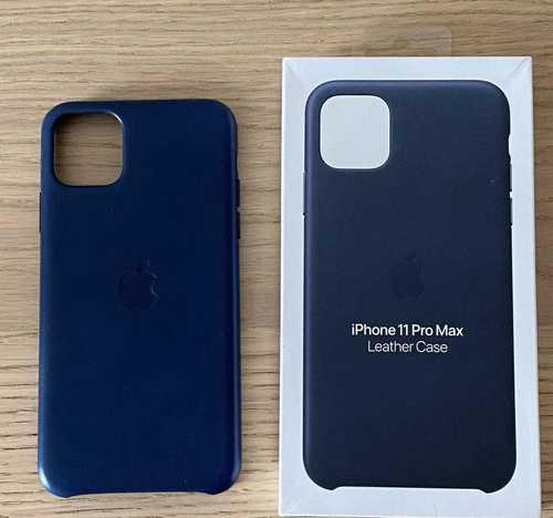 Чехол кожаный iPhone 11 PRO MAX, оригинал