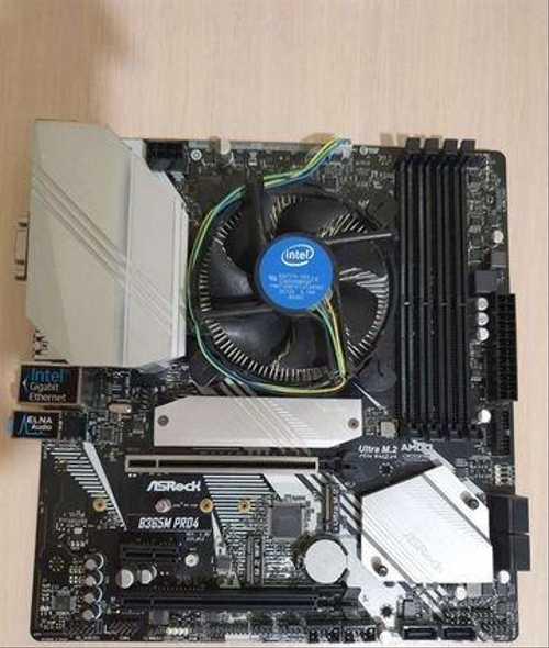 Комплект Asrock b365m pro4 + intel core i3-9100f