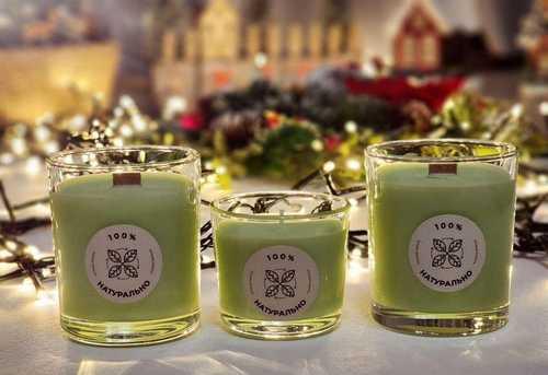 Новогодние ароматические свечи из соевого воска