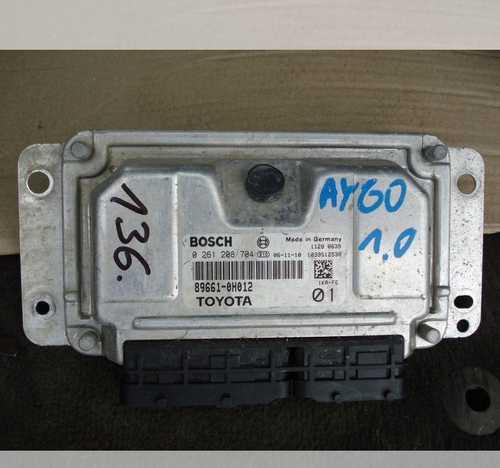 Эбу комплект 89661-0H012 0261208704 Aygo 107 C1