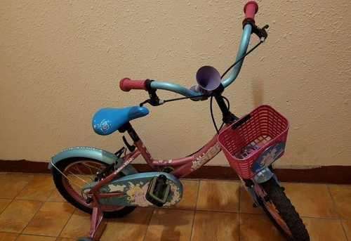 Детский велосипед R16 с дополнительными колёсами