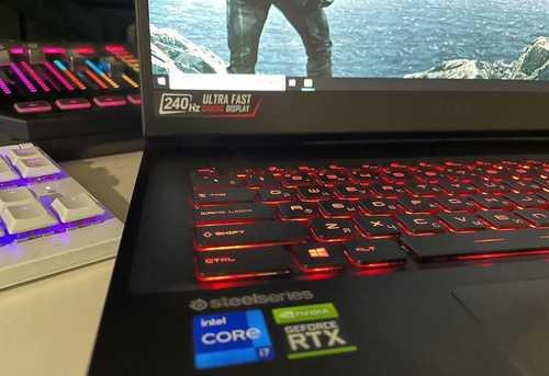 Игровой ноутбук MSI, 3070 (TGP до 140 Вт), 240Hz