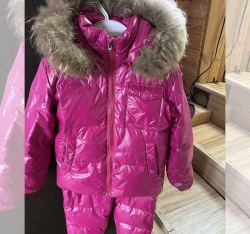 Зимний костюм moncler для девочки 3-4 года