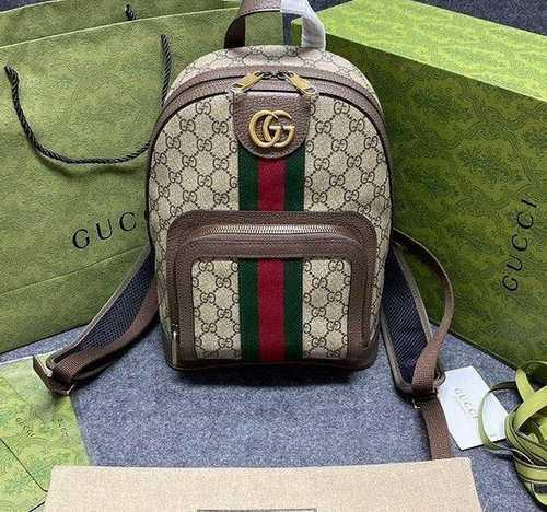 Рюкзак женский Gucci канва отделка кожа