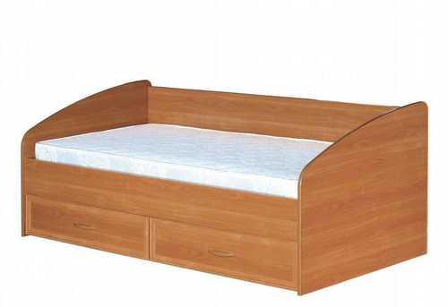 Кровать с задней спинкой и ящиками