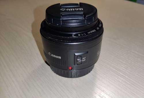 Объектив Canon lens EF 50mm 1:1:8 II