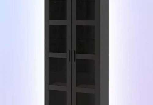 Шкаф-витрина Икеа бримнэс brimnes, 190см, черный