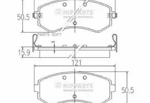 Nipparts J3601060 Тормозные колодки дисковые nissa