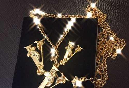 Комплект бижутерии и серьги Versace
