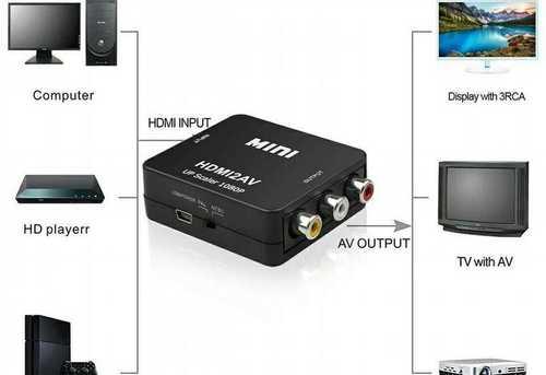 Адаптер hdmi - 3RCA (монитор)