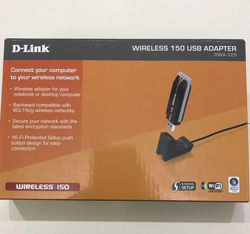 Wi-Fi адаптер D-link DWA-125 USB Wireless 150