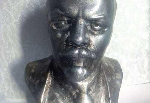 Старинная статуэтка бюст Ленина литье