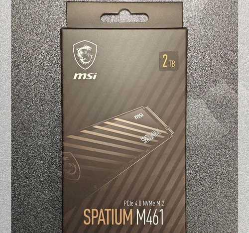 SSD MSI spatium M461 2тб (5000/4200 Mb/s), новый