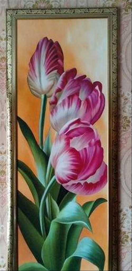 Интерьерная Картина-Постер "Весенние тюльпаны"