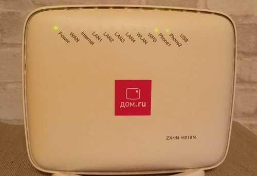 Перепрошитый Wi-Fi роутер ZTE zxhn H218N (дом.ру)