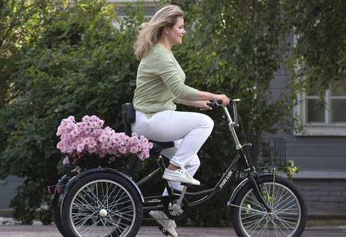 Трехколесный велосипед-вездеход со спинкой