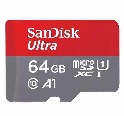 Карта памяти SanDisk MicroSD Class 10 Ultra UHS-I A 1 (140 Mb/s), 64GB