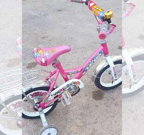 Велосипед детский 12 (4х колесный для девочки )