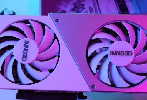 Новая Inno3D RTX 4070 super twin X2 OC white 12 гб