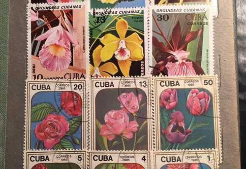 Почтовые марки флора