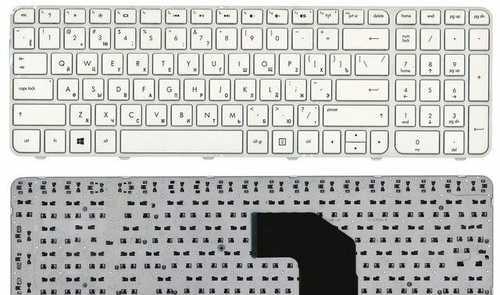 Клавиатура для HP Pavilion G6-2000 белая с рамкой