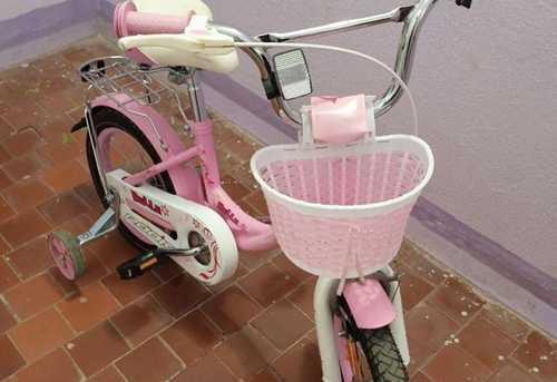 Детский велосипед rook belle 14 розовый