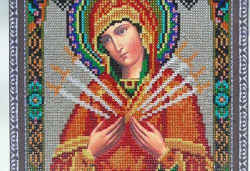 Икона алмазная мозайка Богородица Семистрельная