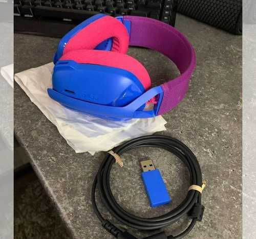 Наушники logitech g 435 blue/pink новые