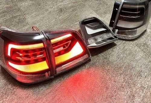 Задние фонари Land Cruiser 200 07-15 серые дым LED