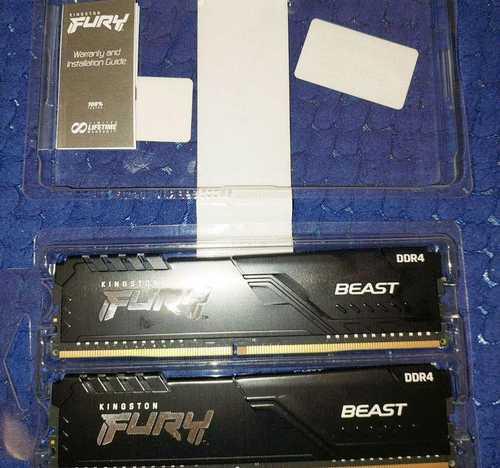 Оперативная память Kingston fury Beast Black 16 гб