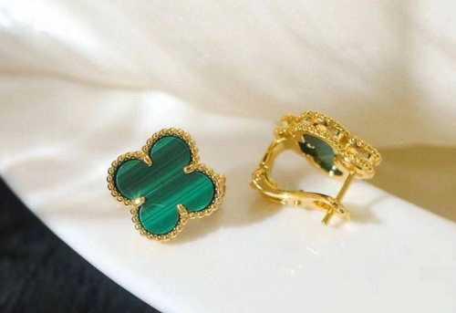 Золотые серьги van cleef