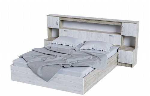 Кровать "бася" кр-552 1,6*2,0 м с прикроватным бло